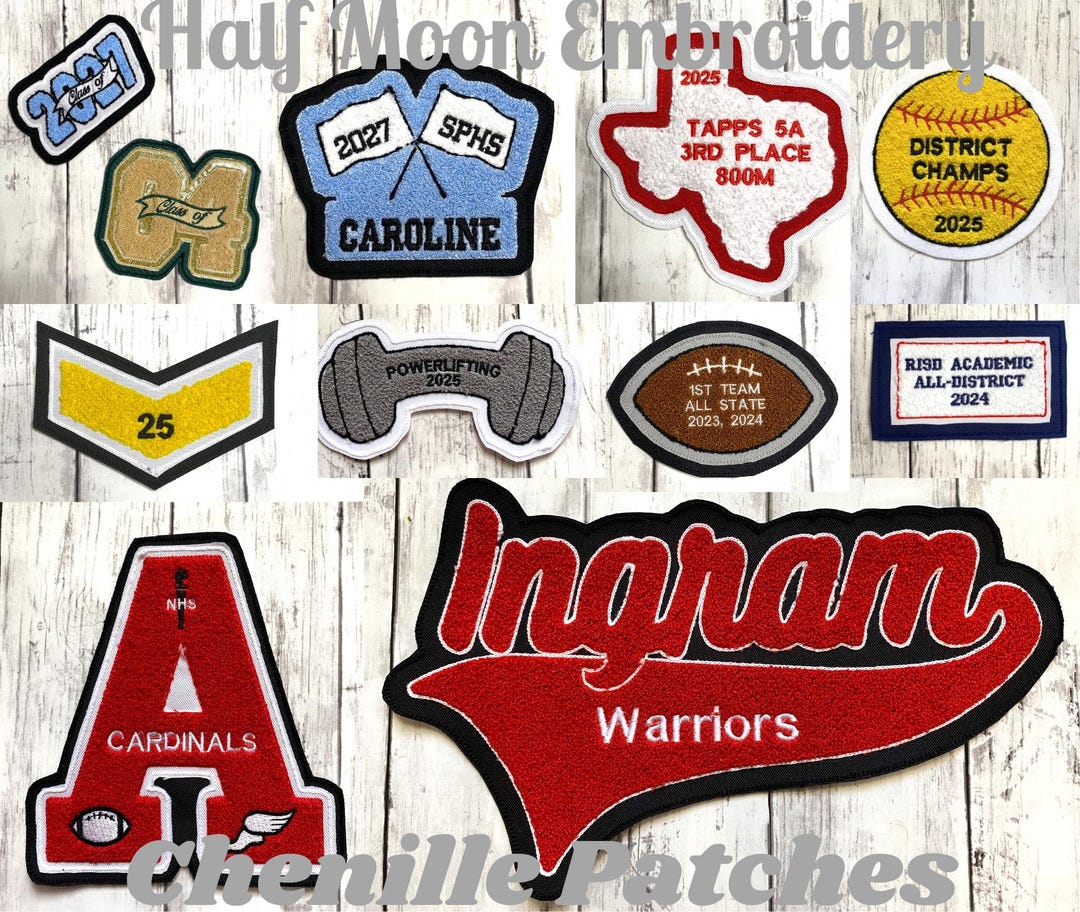 Personalized Chenille Letterman Jacket Patch | Custom Jacket Patches ...
