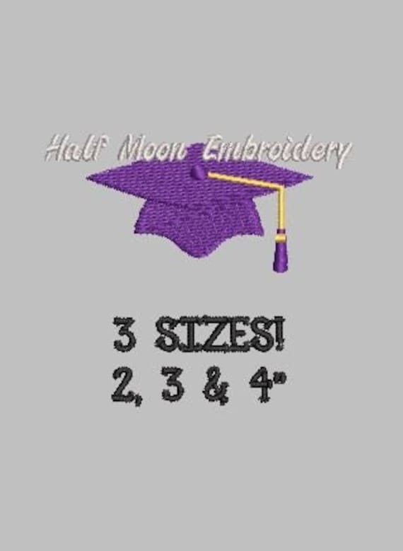 BOGO Free Mini Graduation Cap Embroidery Design Small - Etsy