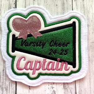 Cheerleading Letterman Jacket Patch | Megaphone Letterman Jacket Patch | Personalized ...