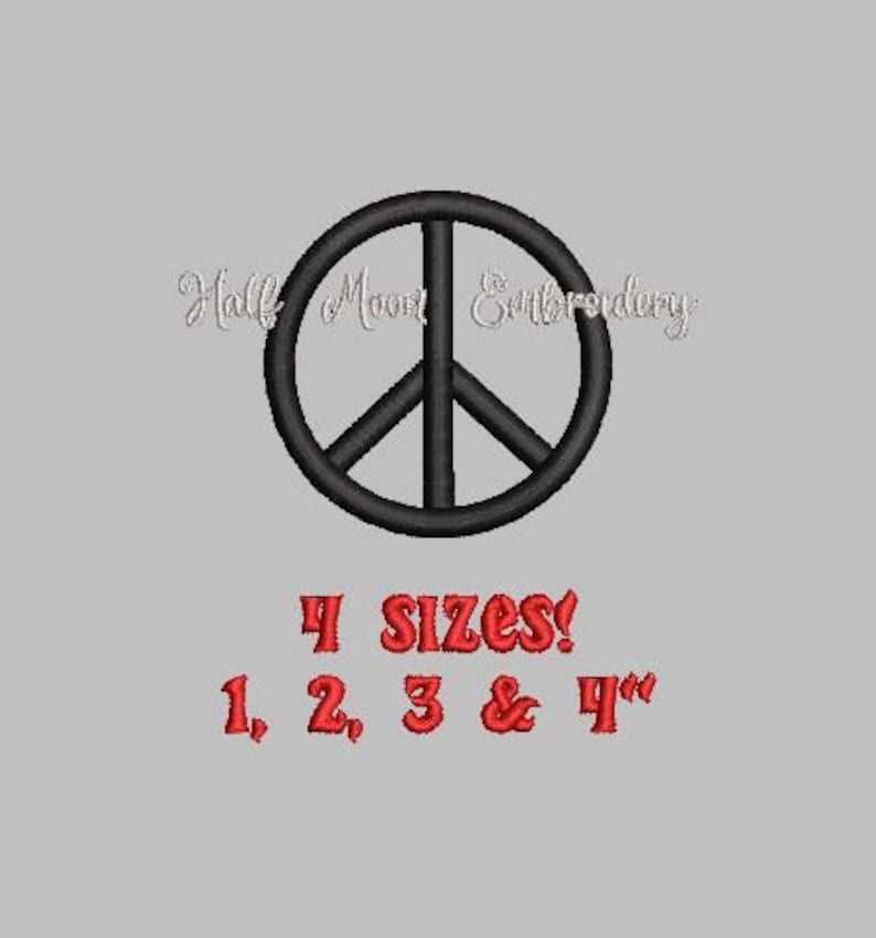 BOGO Free Mini Peace Sign Embroidery Design Small Peace Sign - Etsy