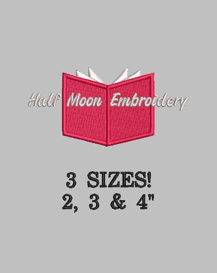 BOGO Free Mini Book Embroidery Design Small Book School | Etsy