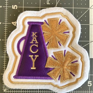 Megaphone Letterman Jacket Patch | Cheerleader Letterman Jacket Patch ...