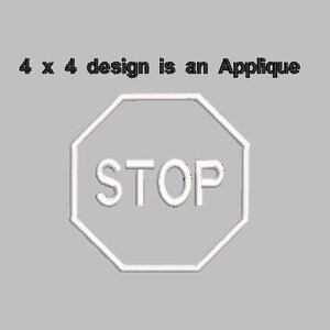 BOGO Free! Mini Stop Sign Embroidery Design Small Stop Sign Stop Sign ...