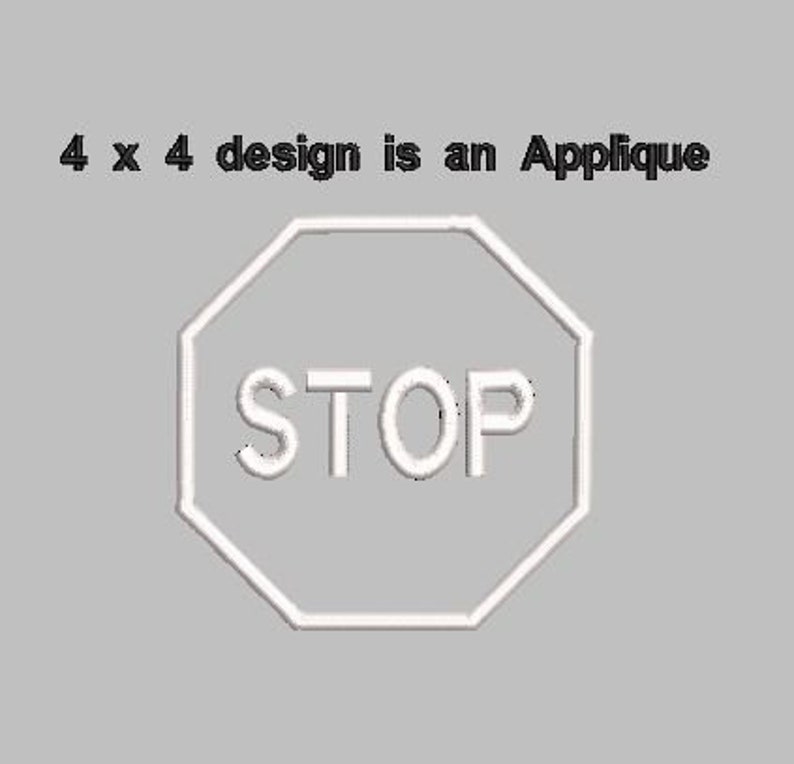 BOGO Free Mini Stop Sign Embroidery Design Small Stop Sign - Etsy