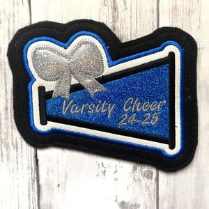 Cheerleading Letterman Jacket Patch | Megaphone Letterman Jacket Patch | Personalized ...