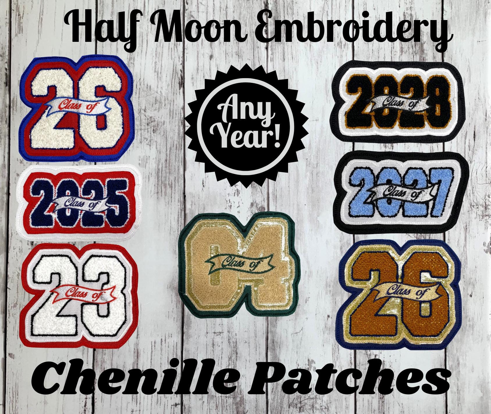 Graduation Year Letterman Jacket Patch | Chenille Class of 2025 Jacket ...