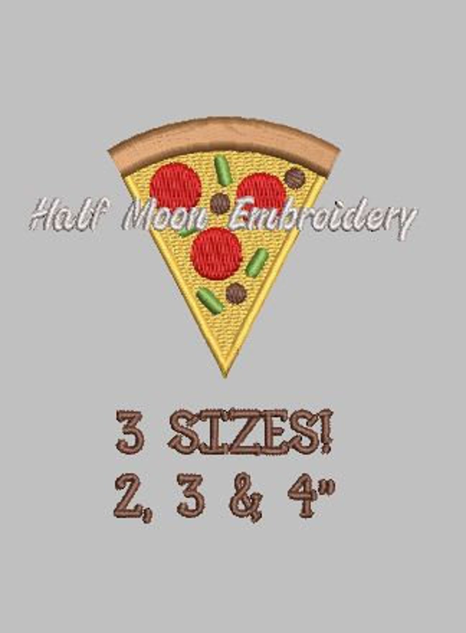 Mini Pizza Embroidery Design | Small Pizza | Pizza Slice Embroidery ...