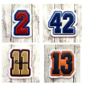 Personalized Jersey Number Letterman Jacket Patch | Sports Number Patch ...
