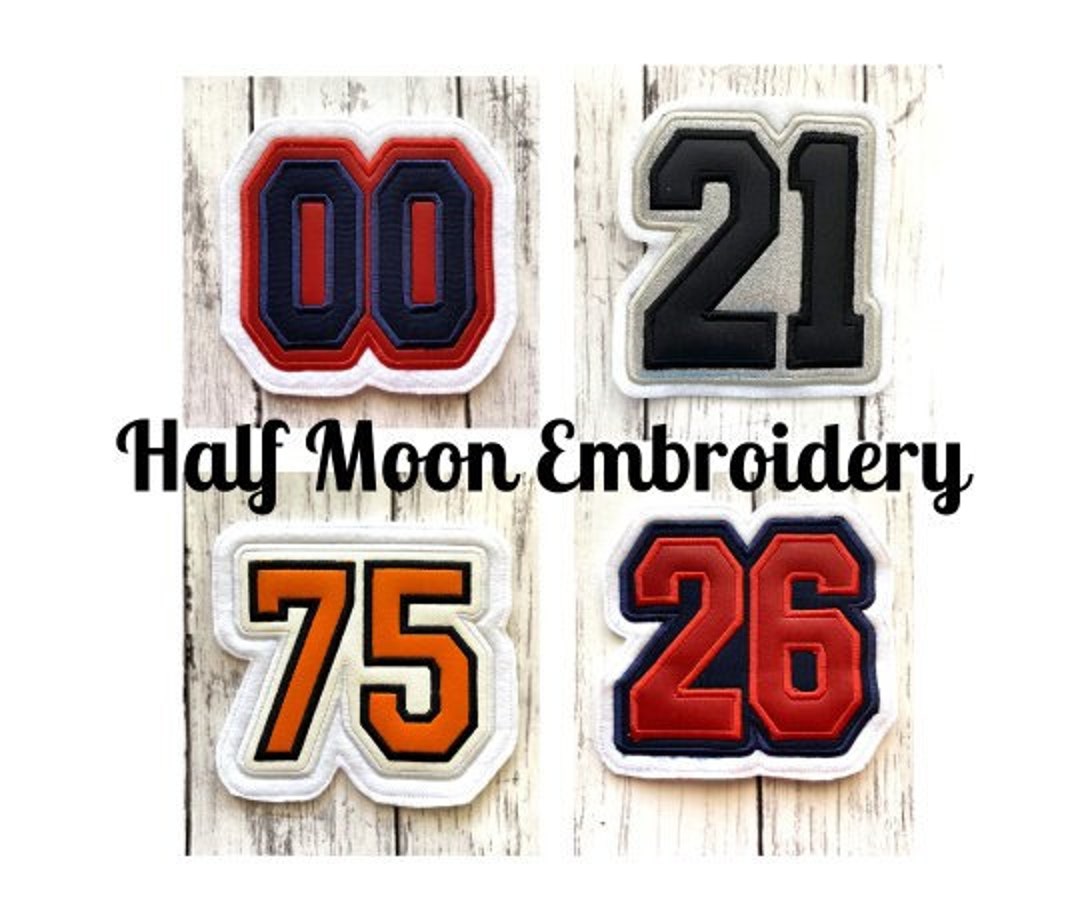 Personalized Jersey Number Letterman Jacket Patch | Sports Number Patch for Jackets | Custom ...