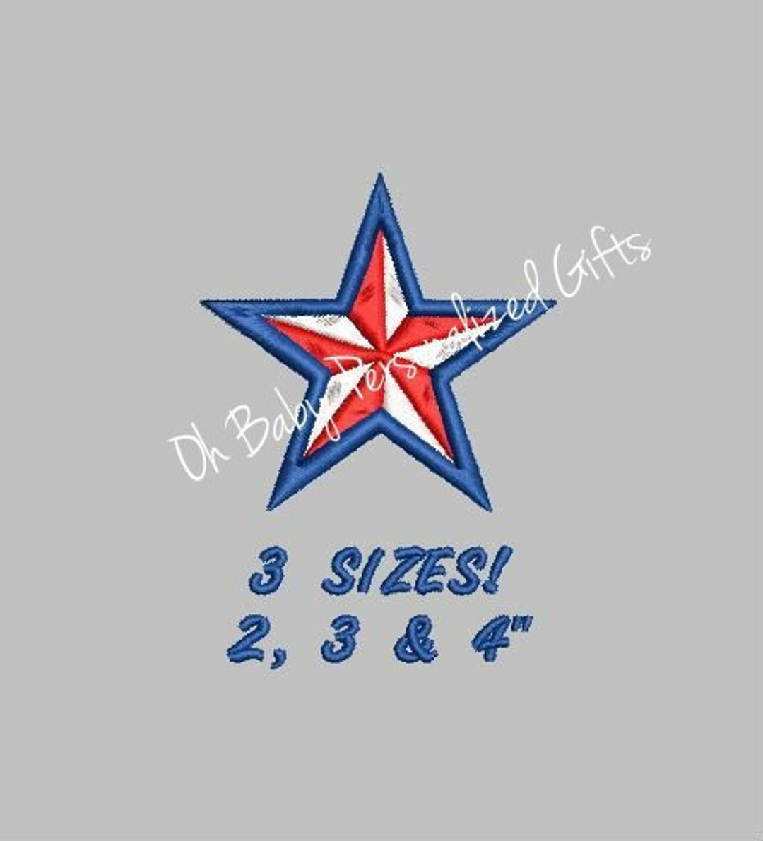 Buy 1 Get 1 Free! Mini Texas Star Embroidery Design Small Texas Star ...