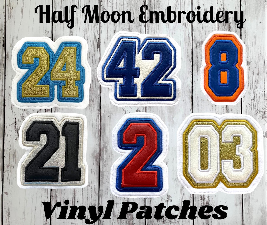 Personalized Jersey Number Letterman Jacket Patch | Sports Number Patch ...