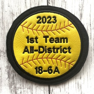 Personalized Softball Letterman Jacket Patch | Softball Jacket Patch ...