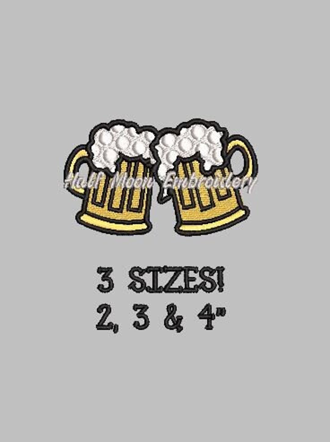 BOGO Free! Mini Beer Mugs Embroidery Design Small Beer Mugs Beer ...