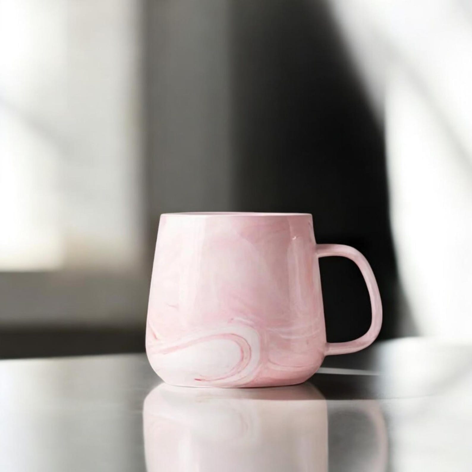 Nordic Marble Ceramic Mug With Gold Rim – Stylish Heat-insulated Coffee ...