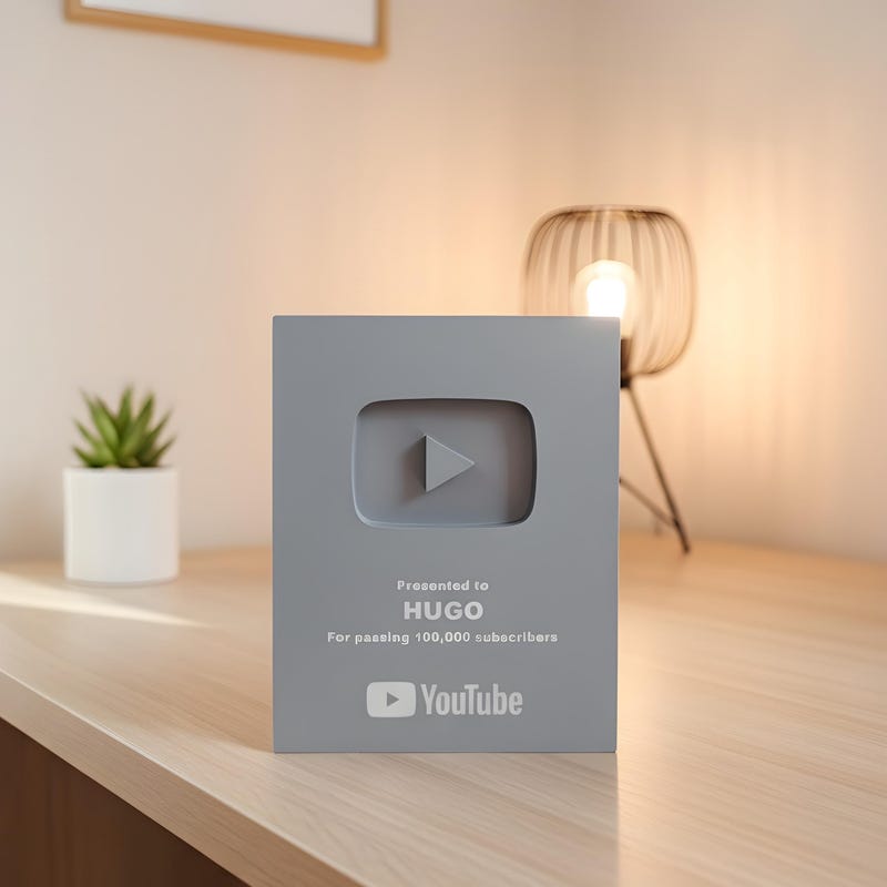 Youtube plaque - Etsy España