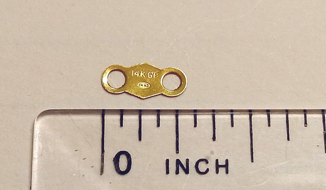 14K Yellow Gold-filled Chain Tag. for Bracelet or Necklace. Highly ...