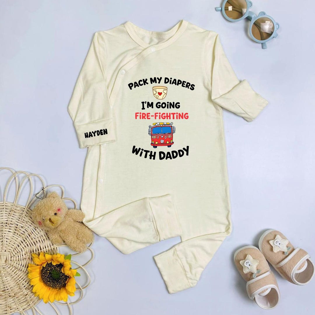 I'm Going Firefighting With Daddy Baby Bodysuit, Daddy's Little Helper ...