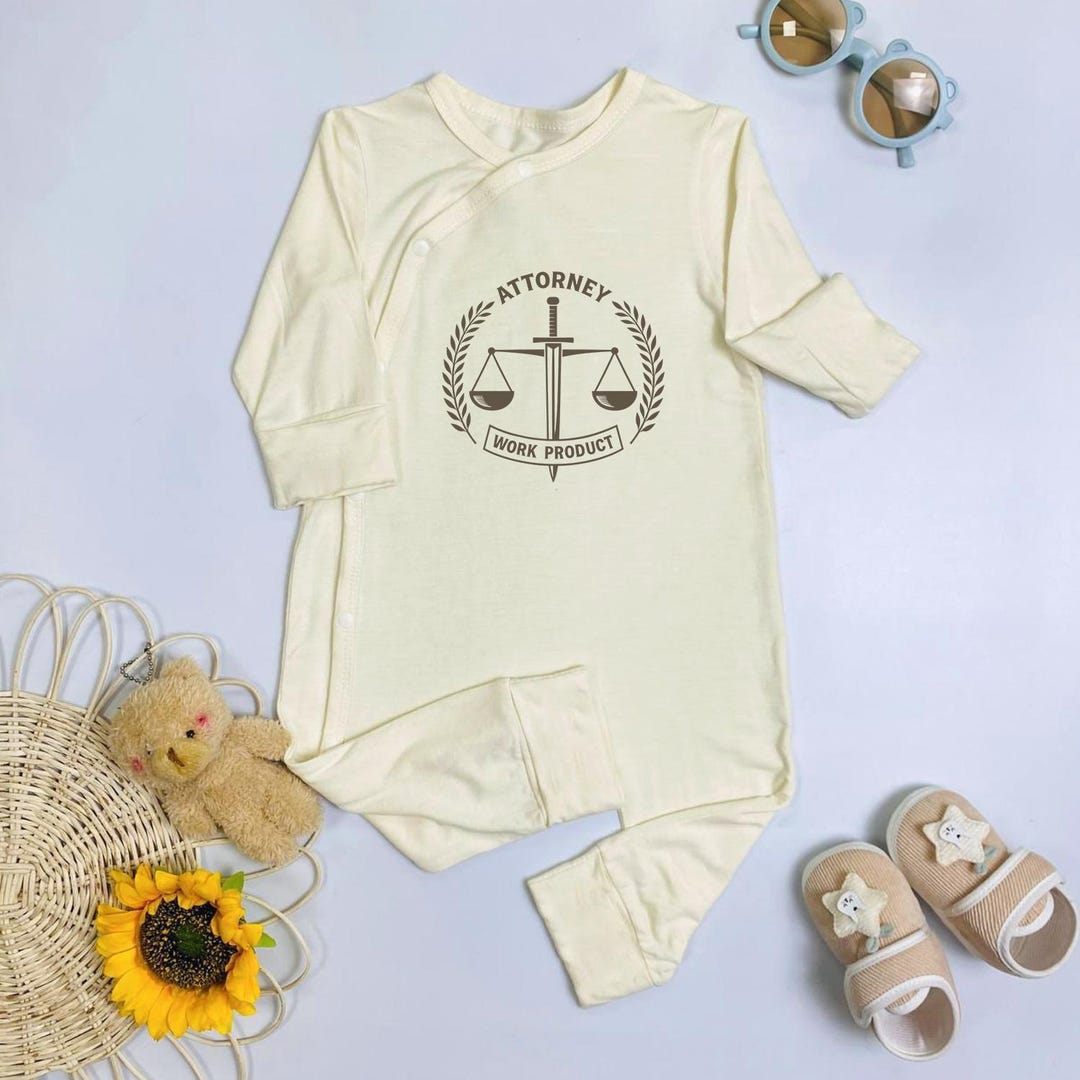 Attorney Work Product Baby Bodysuit, Future Lawyer Baby Romper, Scales ...
