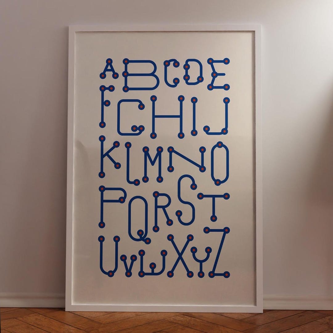 Colorful Alphabet Poster - Bright Geometric Alphabet Design PDF for ...