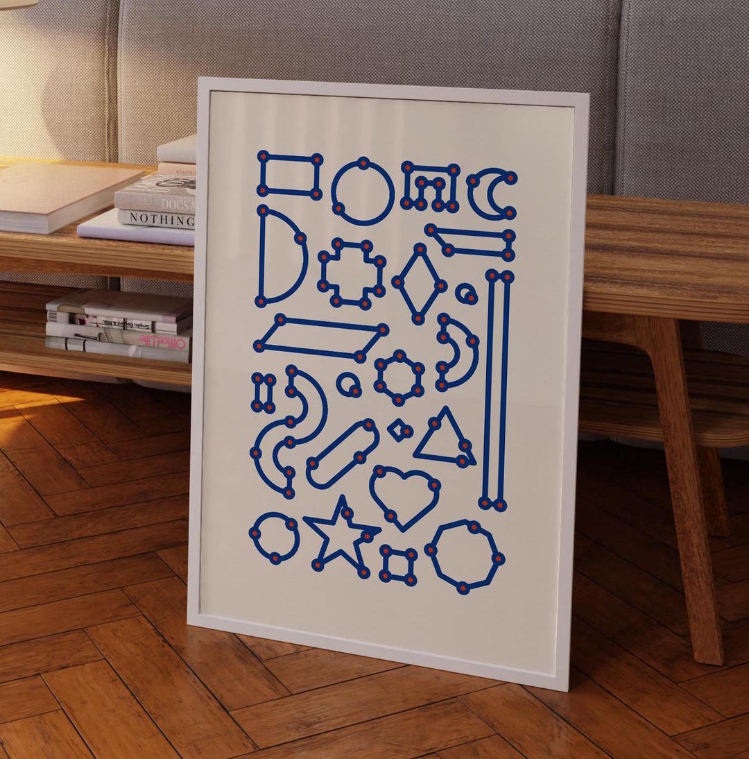 Colorful Shapes Poster - Bright Geometric Shapes Design PDF for Home ...