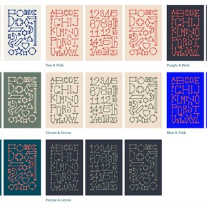 Alphabet, Shapes, & Numbers Poster Pack - Bright Geometric Shapes ...