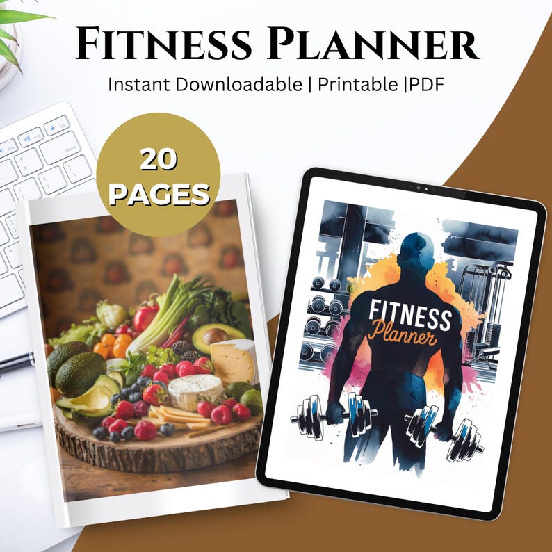 Fitness Planner Printable PDF | Workout Tracker Meal Planner Health ...