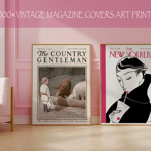 Vintage Magazine Covers Retro Printable Wall Art Fashion Pop Culture ...
