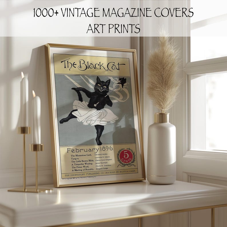 Vintage Magazine Covers Retro Printable Wall Art Fashion Pop Culture ...