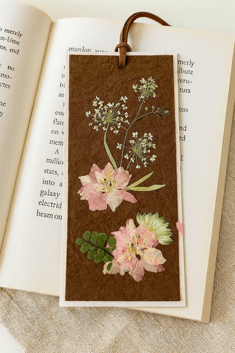 Set of 3 Pressed Wildflower Bookmarks, Handmade Botanical Art, Literary ...