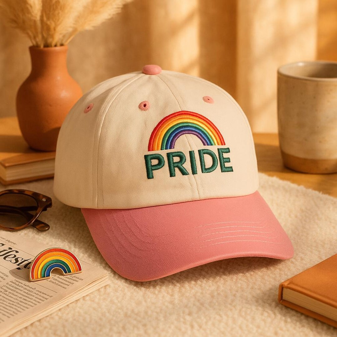 Embroidered Pride LGBTQ+ Trucker Hat, Embroidered Pride Washed Cap ...