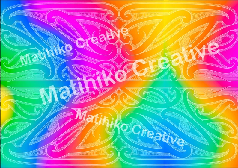 Maori PNG A4 Digital File - Tanga Whenua Rainbow - Etsy