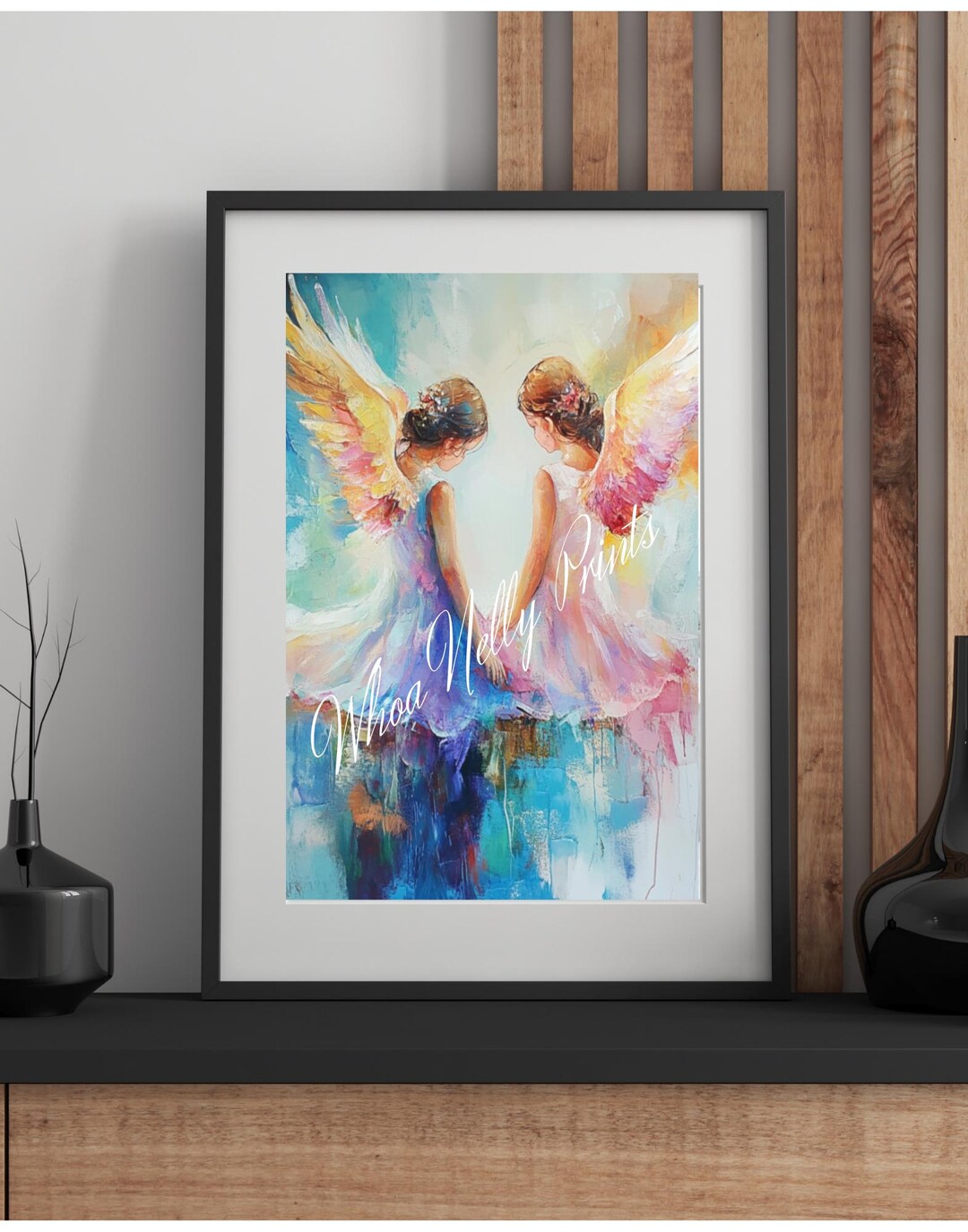 Ethereal Angel Wall Art Print | Impressionist Angels | Spiritual Home ...