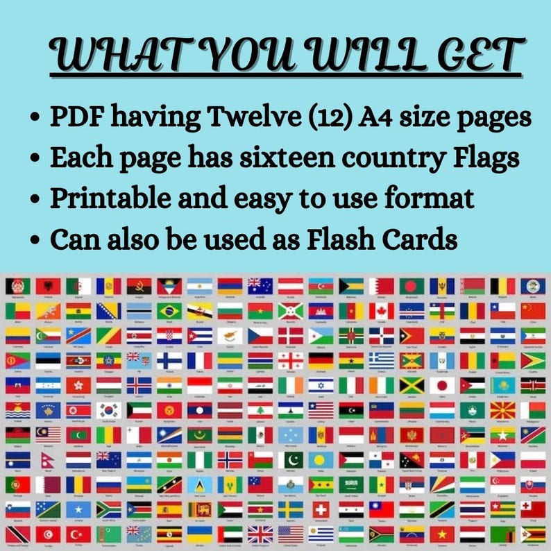 World Flags, Country Names & Capitals (160+) | Flags of the World ...