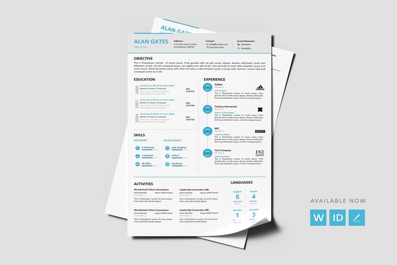 Professional Resume Template , ATS Friendly , Clean Modern Resume ...