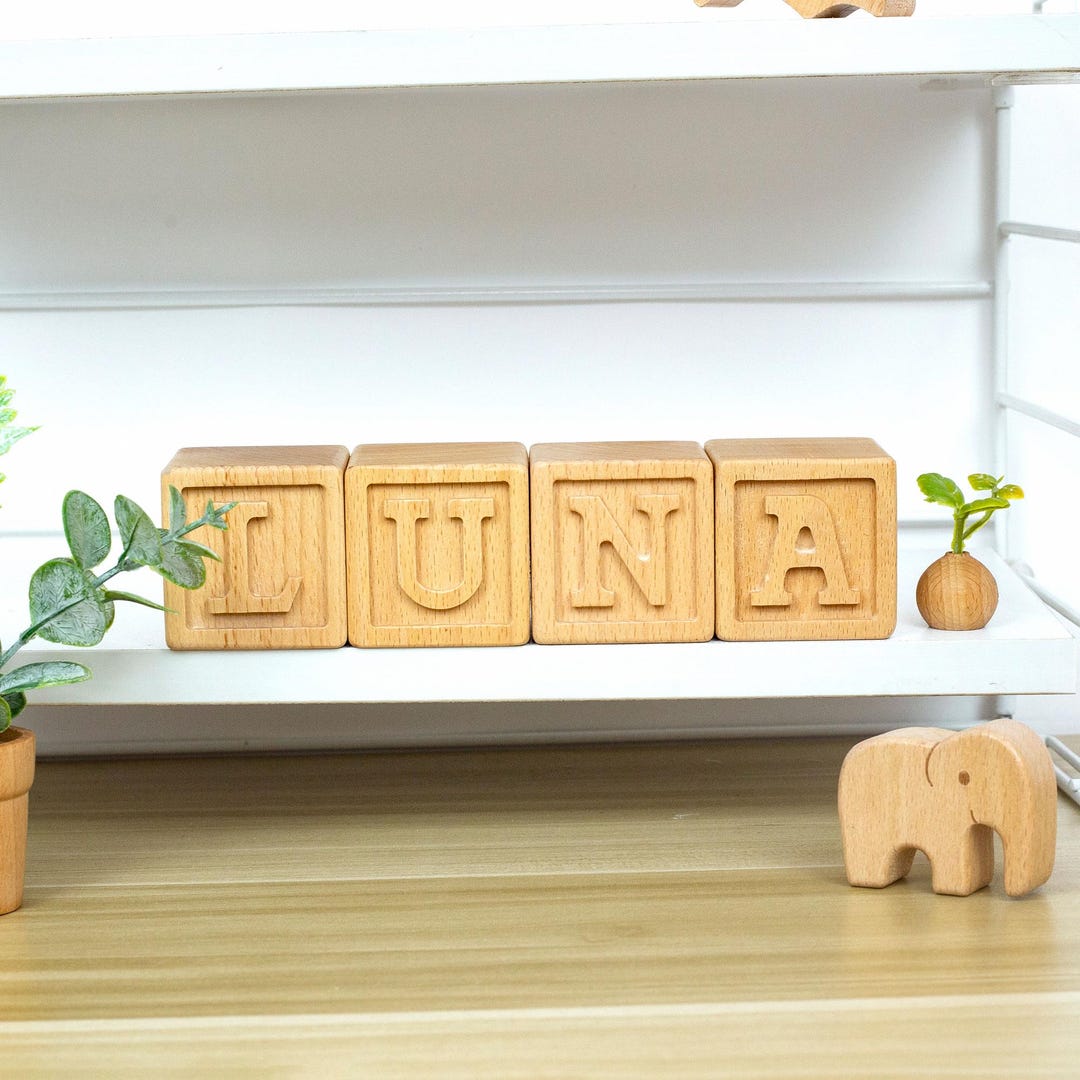 Wooden Alphabet Blocks, Personalized Baby Blocks, Name Blocks, Custom ...