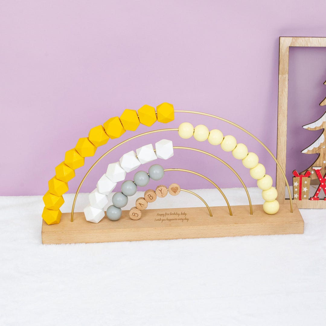 Wooden Name Abacus, Custom Name Abacus, Personalized Rainbow Abacus ...