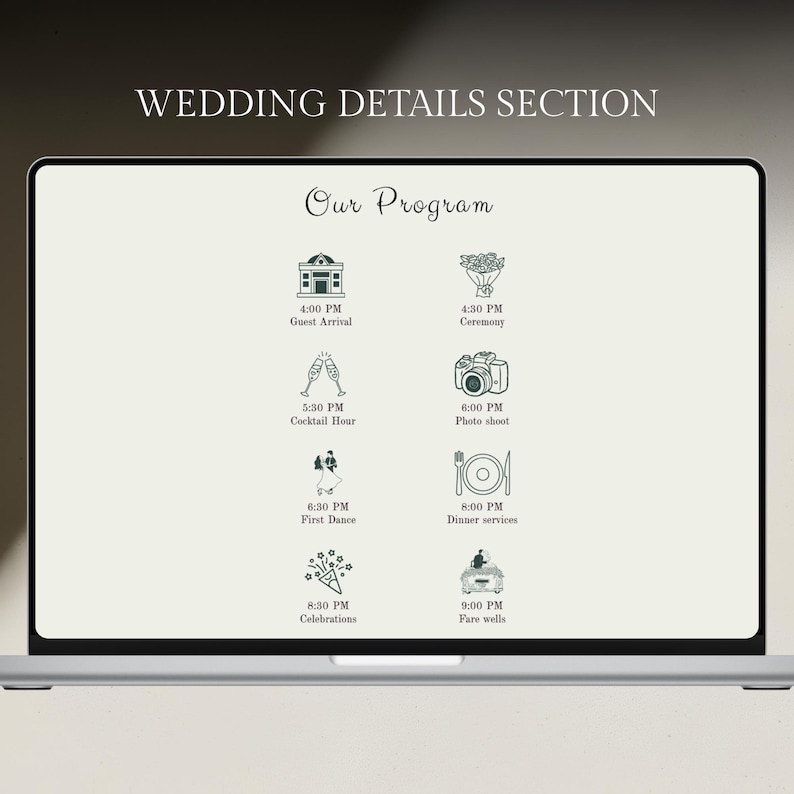 Olive Green Burgundy Wedding Website Template With RSVP: Floral Canva ...