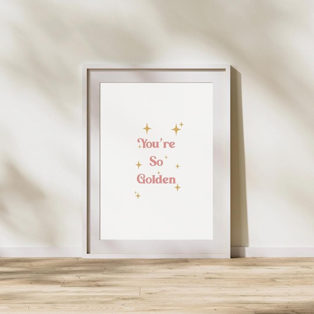 Harry Styles Lyrics Print | You're so Golden, Decor (digital Download ...