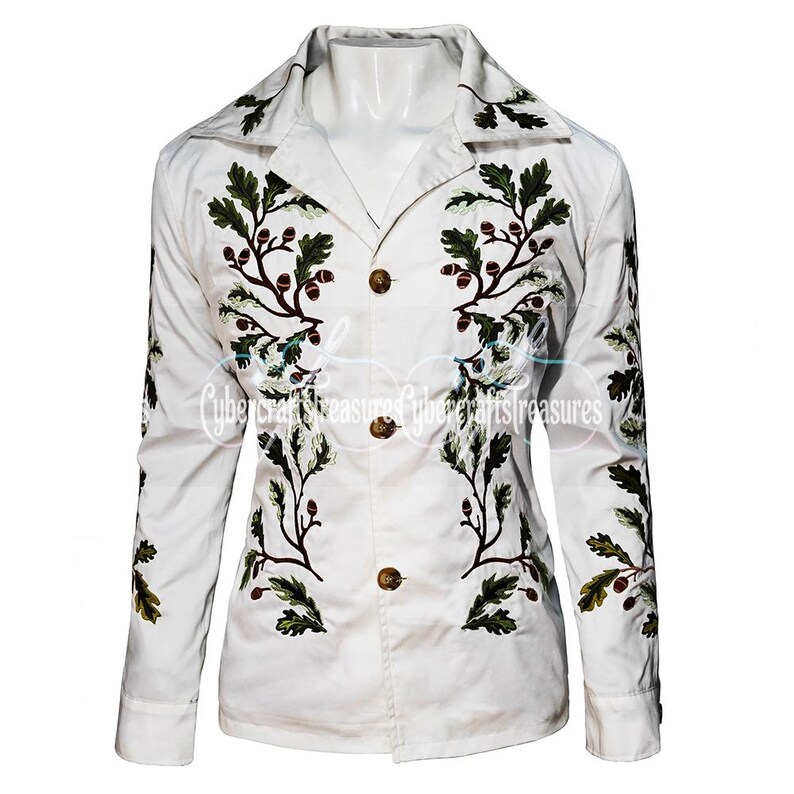Saltburn-inspired Oliver Quick Embroidered White Suit | Green Leaf ...