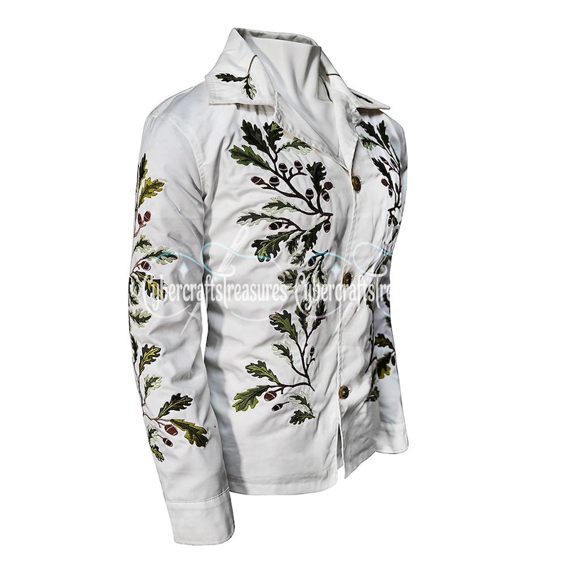 Saltburn-inspired Oliver Quick Embroidered White Suit | Green Leaf ...