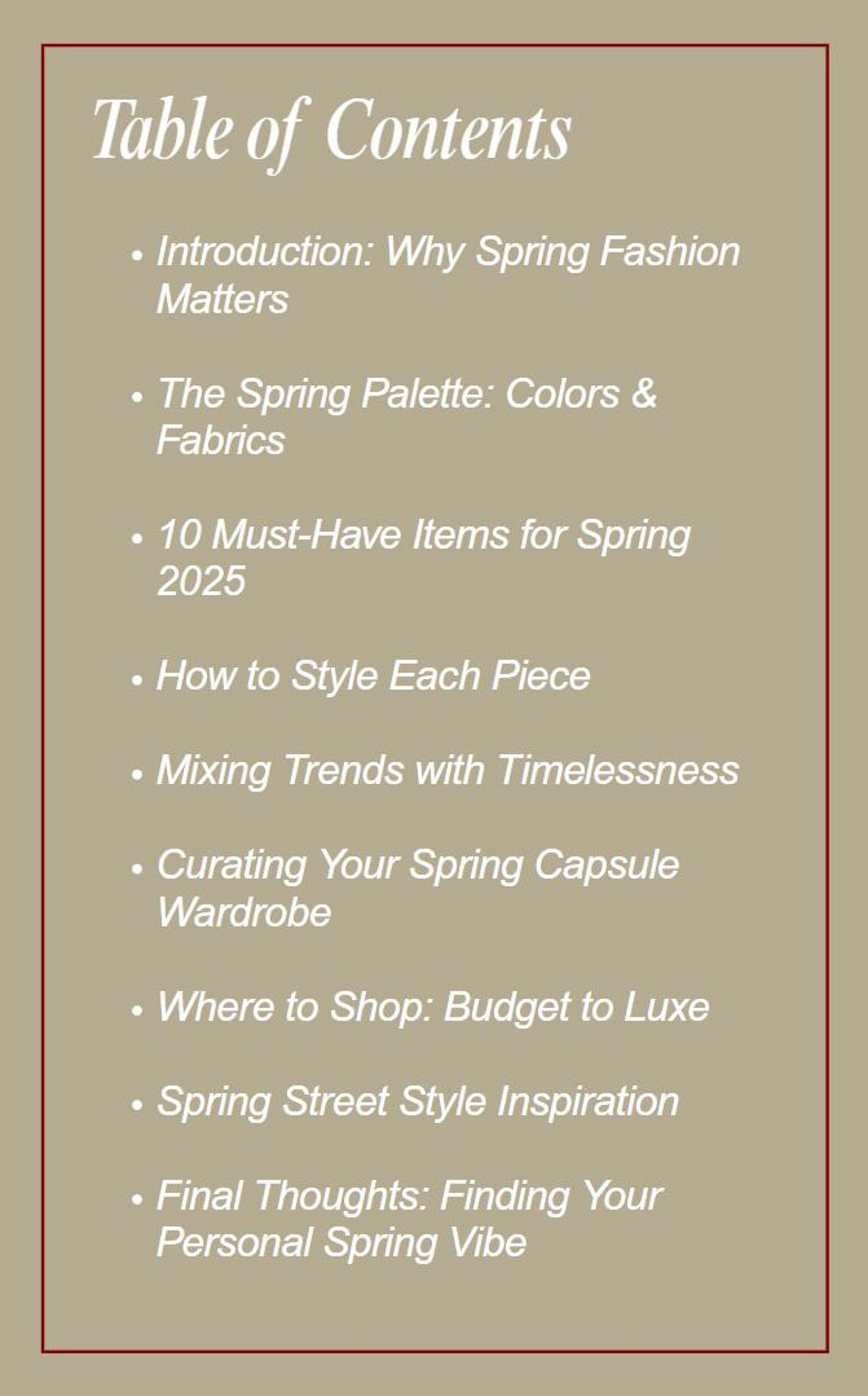 Spring 2025 Style Essentials: Your Ultimate Fashion Guide - Etsy