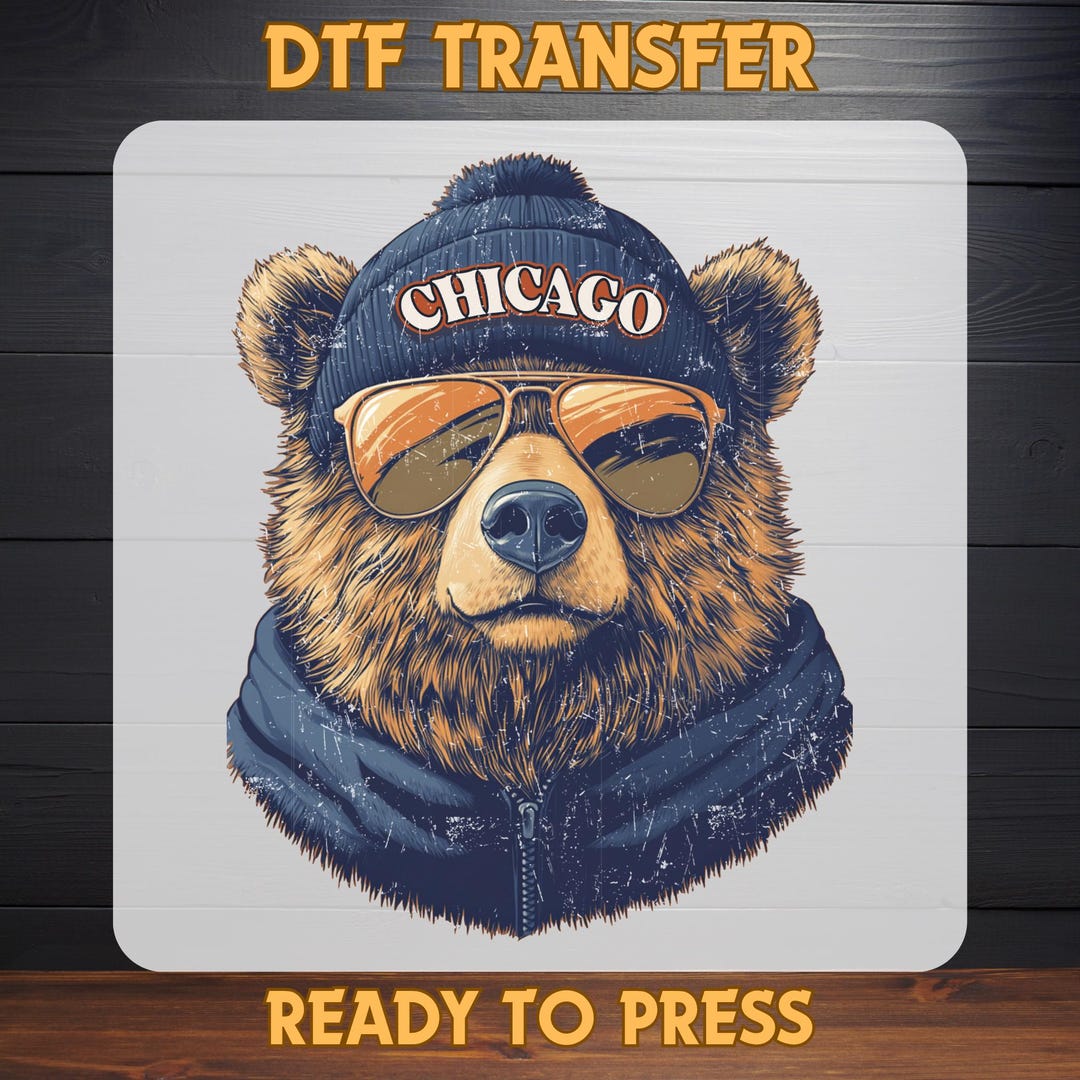 Chicago Bears Dtf Transfer, Football Mascot Ready to Press, Staley Da ...