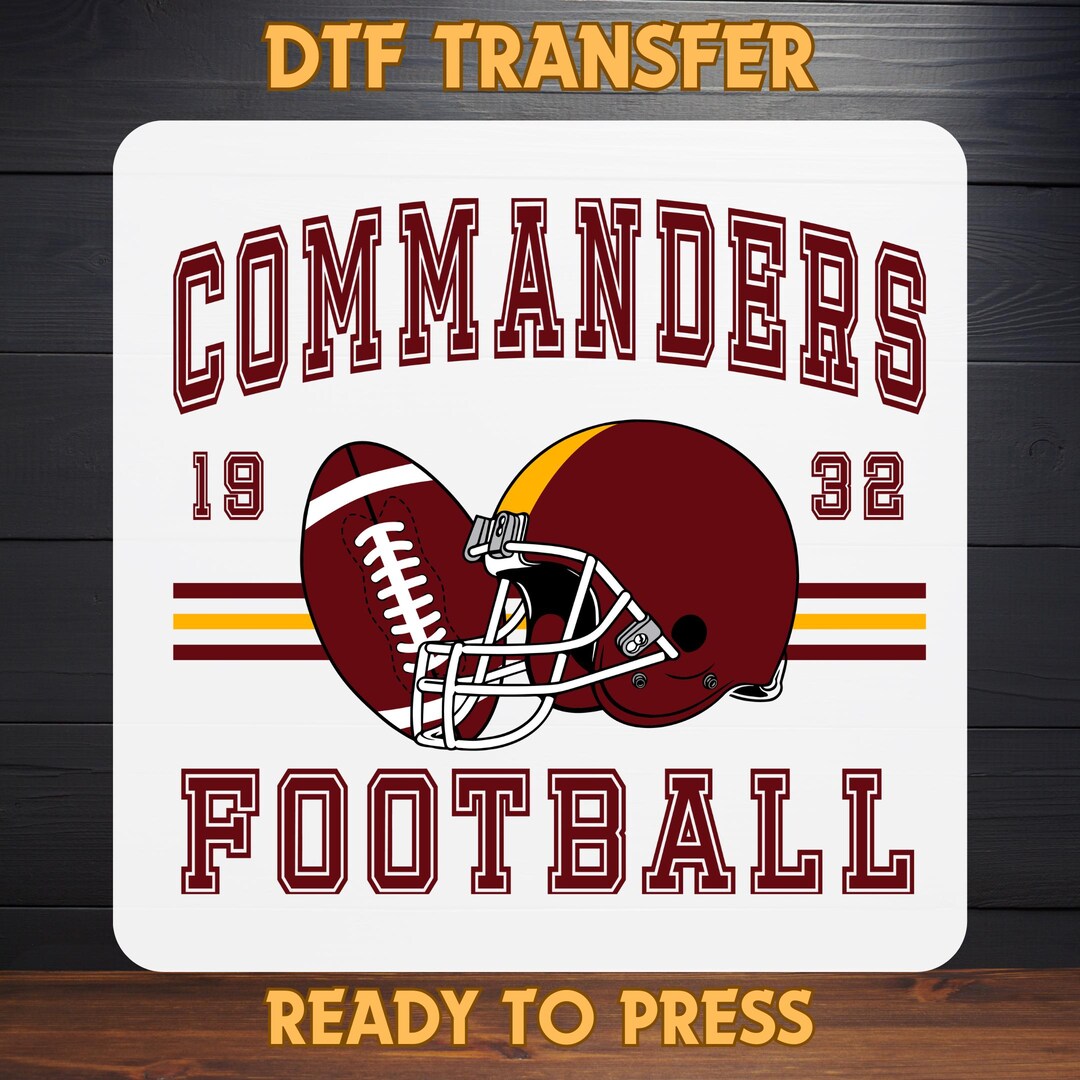 Washington Commanders Dtf Transfer, Football Helmet Ready to Press ...
