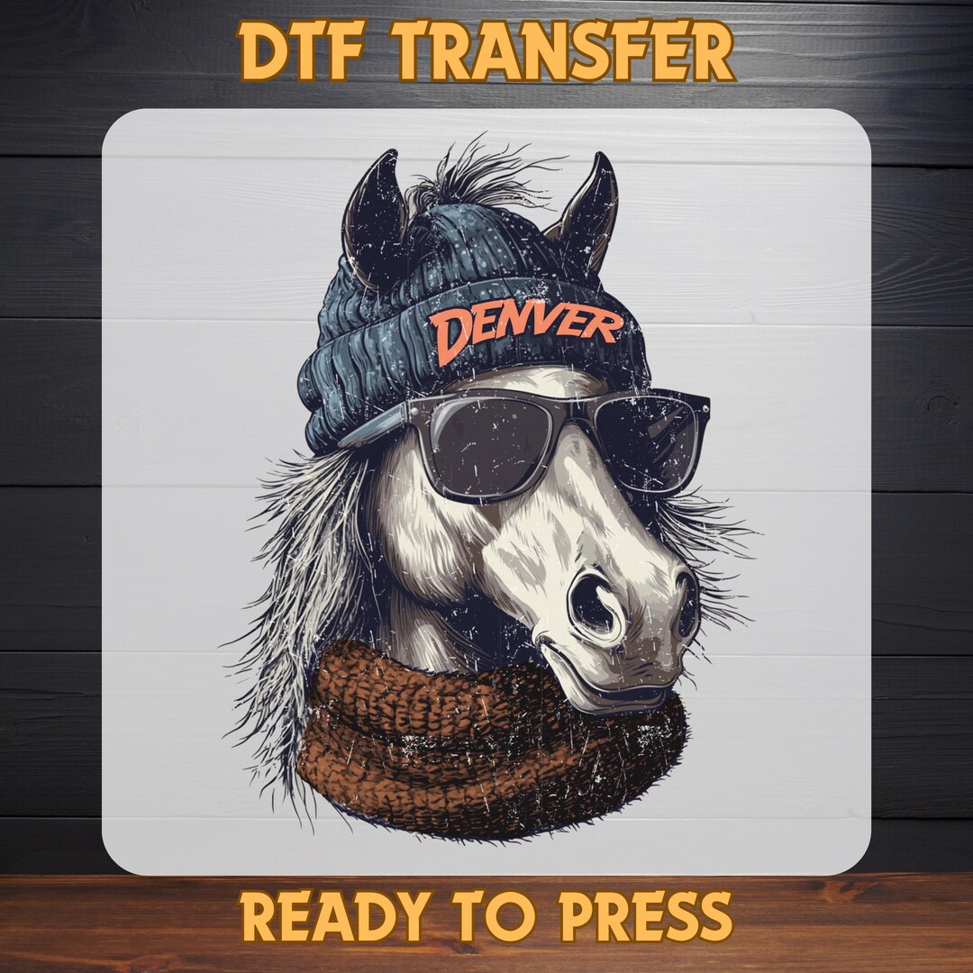 Denver Broncos Dtf Transfer, Football Mascot Ready to Press, Broncos ...