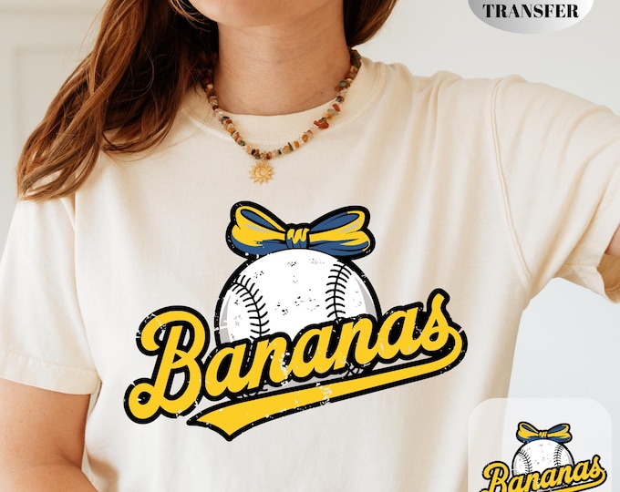 Banana Baseball Sticker | Savannah Car Decal | Banana Ball Gift ...