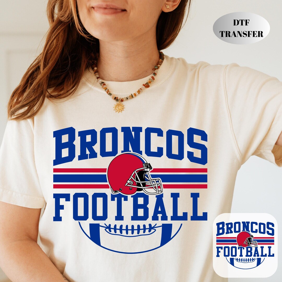 Denver Broncos Dtf Transfer, Football Helmet Ready to Press, Broncos ...