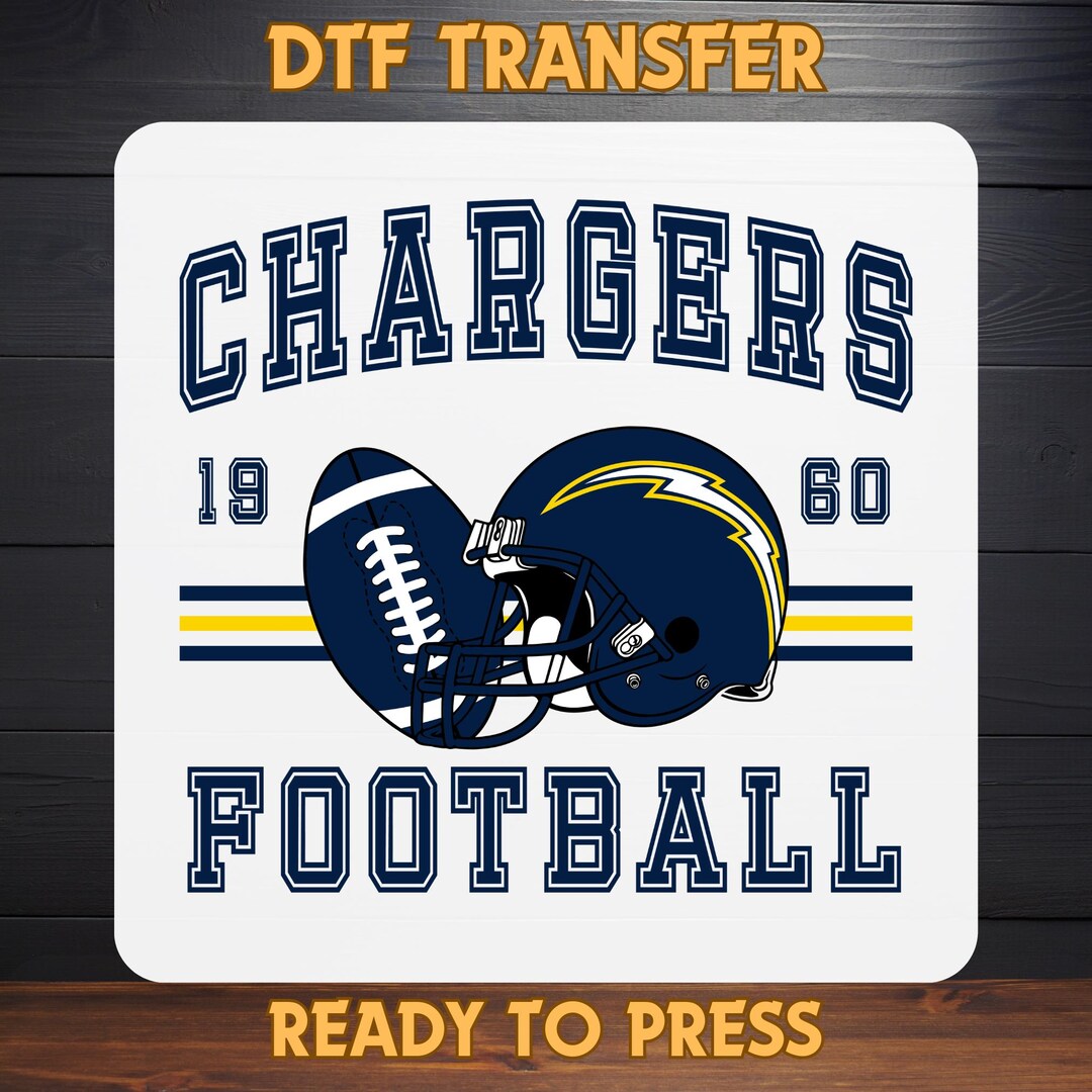 Los Angeles Chargers Dtf Transfer, Football Helmet Ready to Press ...