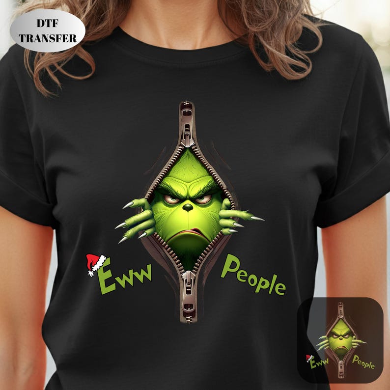 Eww People Christmas Dtf Transfer, Grinchy Ready to Press, Merry ...