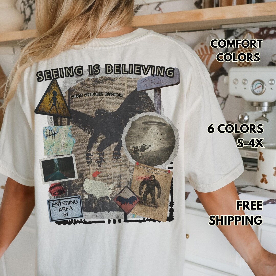 Mothman Cryptid Comfort Colors Tee | Bigfoot & Alien Cryptozoology T ...