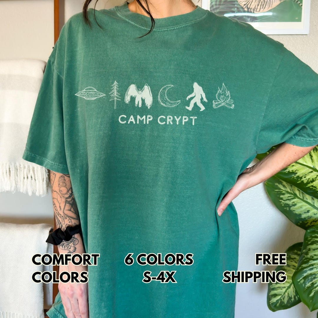 Vintage Camp Cryptid Comfort Colors Tshirt | Mothman Bigfoot Alien ...